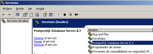 Conexiones TCP/IP con PostgreSQL 8.3